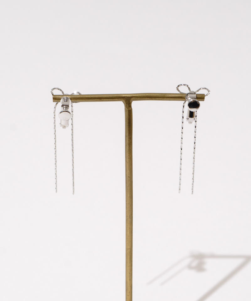 chain ribbon earring~チェーンリボンイヤリング | flower/フラワー公式通販 chain ribbon earring~チェーンリボンイヤリング | flower/フラワー公式通販