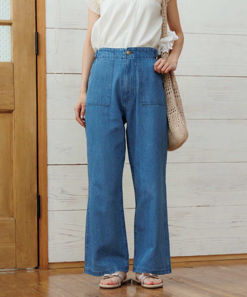 denim baker pants～ﾃﾞﾆﾑﾍﾞｲｶｰﾊﾟﾝﾂ | flower／フラワー公式通販